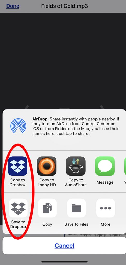 Using Dropbox™ to Load New Songs Into Smart Pianist and Chord Tracker
